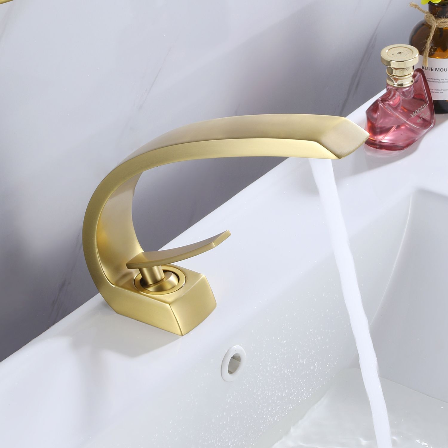 Buy Short Basin Mixers Brushed Gold from SHAMANDA Sanitary Ware CO ...