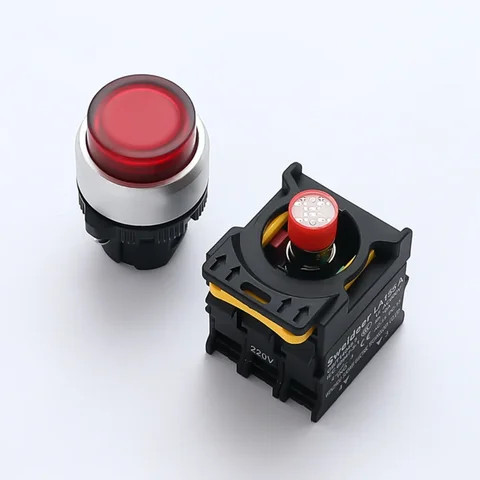 Buy 22mm Extended Round High Head Illuminated Push Button Switches 12v ...