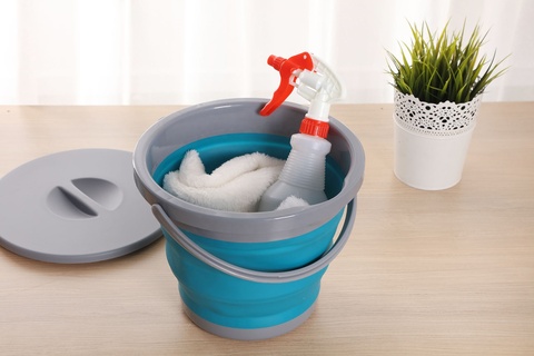 Buy 5l Portable Retractable Outdoor Water Storage Plastic Bucket ...