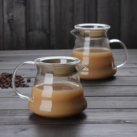 Buy 600ml Pour Over Glass Coffee Server Pot Brewer Barista Percolator ...