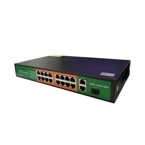 Buy All Gigabit 16 Port Poe Switch 2 Uplink 1 Sfp Unmanaged Rack ...