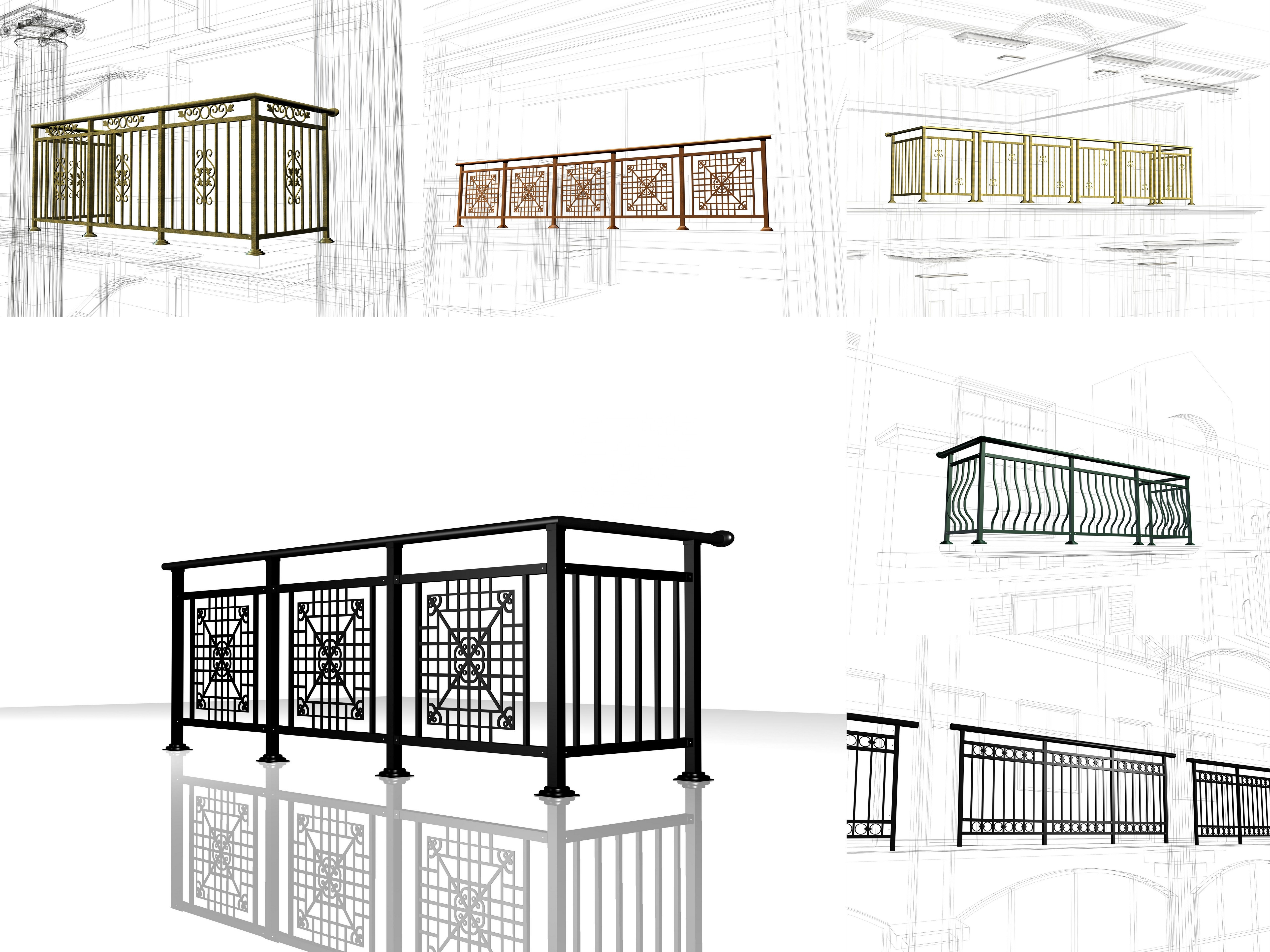 Buy Anti-rust Welded Steel Balustrade/zinc Balcony/ Railing from ...