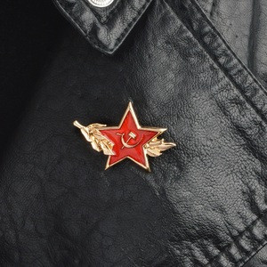 Buy Cccp Red Star Sickle And Hammer Bulk Enamel Lapel Pin, Custom Your ...