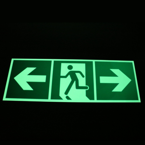 Buy China Factory Glow Sign Board Luminous Glow 8h Fire Safety Exit ...