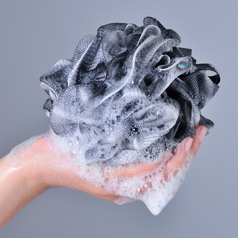 Buy Daily Black And White Bath Ball Bath Flower Super Soft Loofah Bath ...