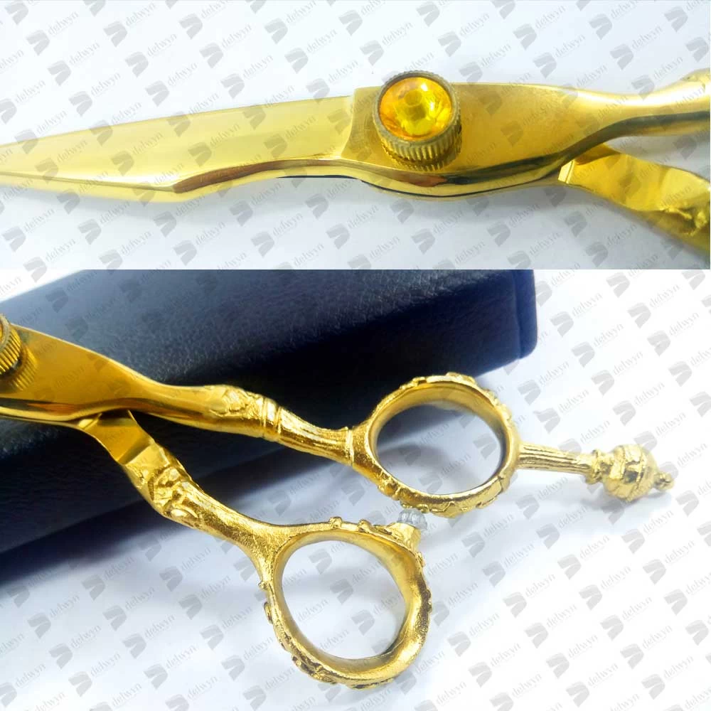 Buy Dragon Handle Hair Scissors /fancy Barber Scissors/titanium Coated ...