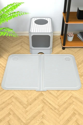 Buy Foldable Silicone Cat Litter Trapping Mat Waterproof Large Size Non ...