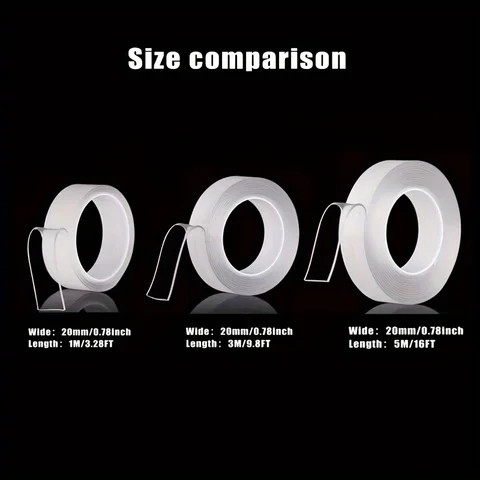 Buy Hongfu Heavy Duty Durable Nano Double-sided Tape, Reusable ...