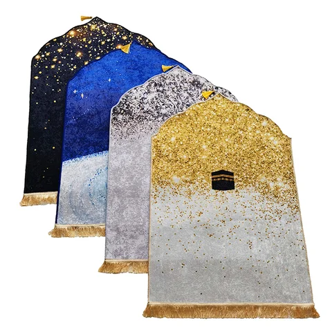 Buy Islamic Puzzle Prayer Mat For Muslim Ramadan Flannel Carpet Worship ...