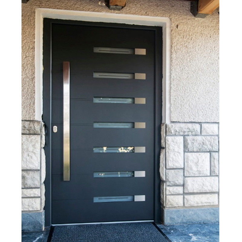 Buy Italian Glass Luxury Main Entrance Security Door Stainless Steel ...