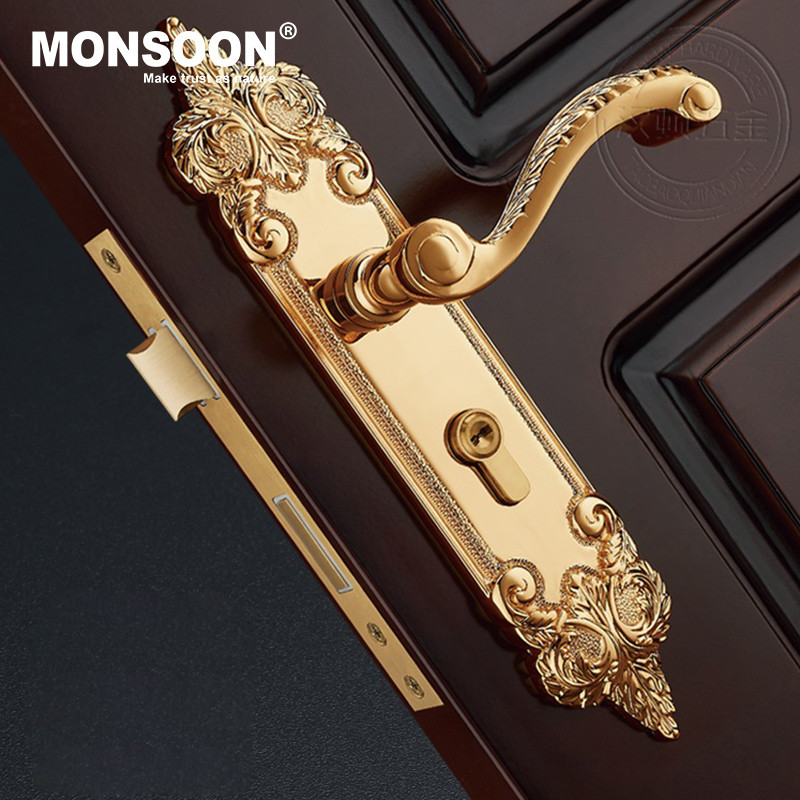 Buy Latest Zinc Alloy Luxury Wooden Door Handle Design Modern Brass ...