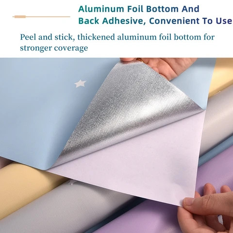 Buy Modern Aluminum Foil Backing Solid Color Wall Decorations For Home ...