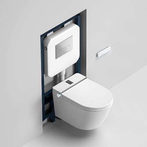 Buy Modern Design Conceal Cistern Rimless Hanging Electric Smart Toilet ...