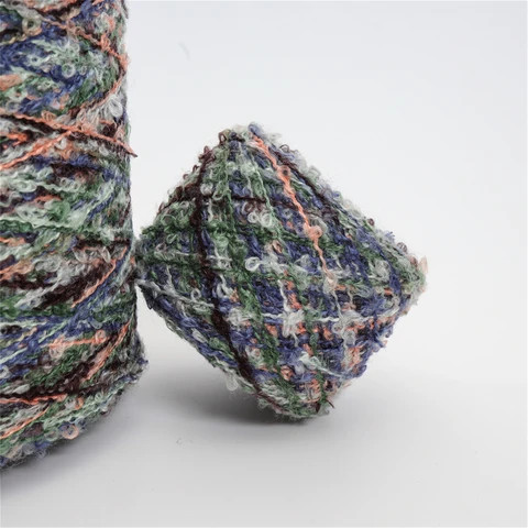 Buy Naturally Curly High Tenacity Multi-color Loop Yarn Fancy Cheap ...