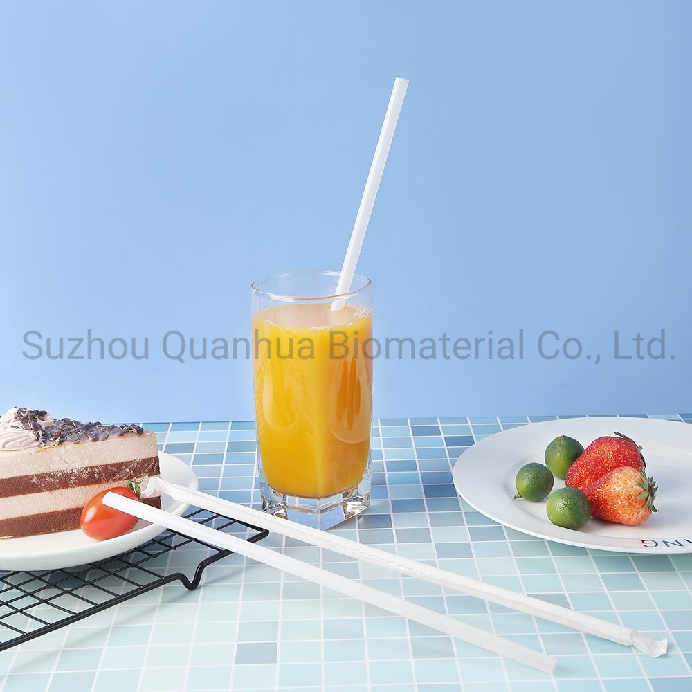 Buy Pla White Color Drinking Straw Food Contact Grade Disposable ...