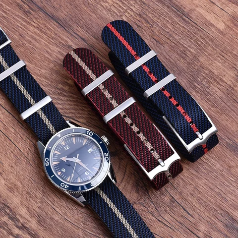 Buy Quick Shipping Single Pass Adjustable Twill Nylon Pinstripe Watch ...