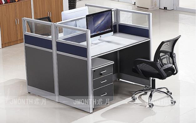 Buy Small Office Workstation Modular Computer Desk With Clear Glass ...