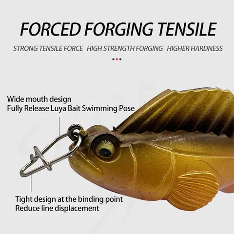 Buy Stainless Steel Fishing Snap Fastener Double Lock Crank Bait Snap ...