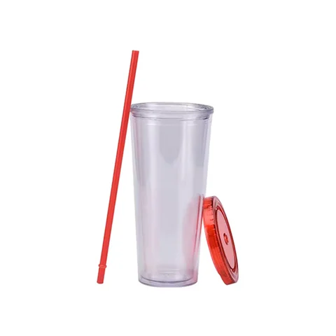 Buy Transparent Double Wall Plastic Cups Custom 16oz 24oz Water Bottle ...