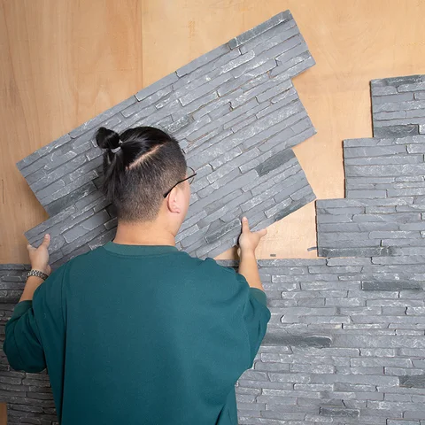 Buy Wholesale 3d Exterior Wall Cladding Tiles Modern Style Stone Look ...