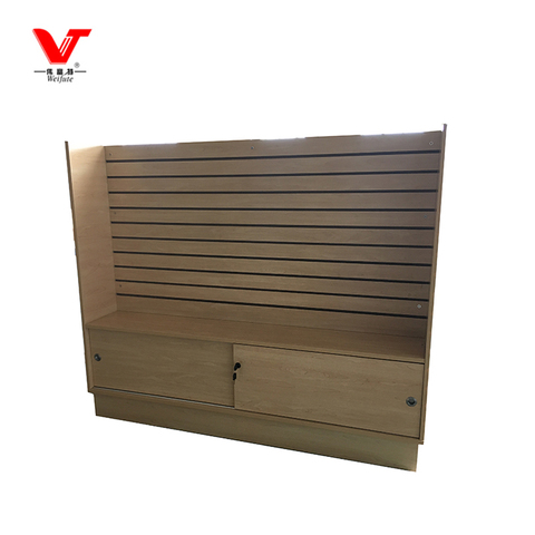 Buy Wholesale Mdf Slatwall Gift Wooden Shelf Display Racks With Hook ...