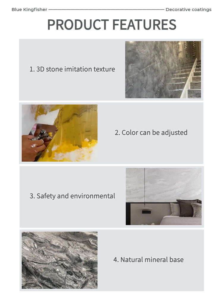 Buy Blue Kingfisher Wall High-end Venetian Plaster Creates Luxurious ...