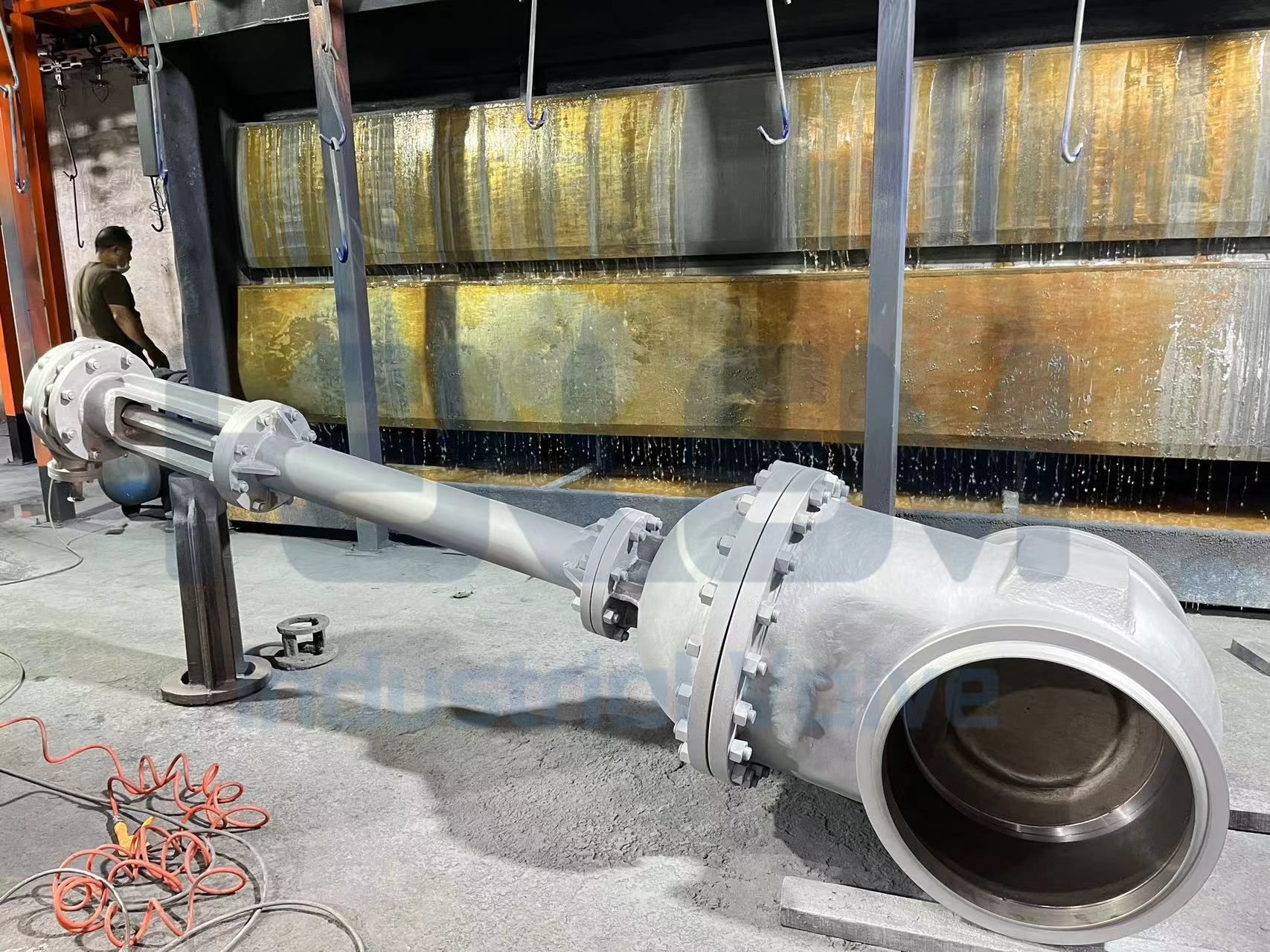 Buy Dn500 Pn16 Caron Steel Wcb Extension Stem Gate Valve With Bw End ...