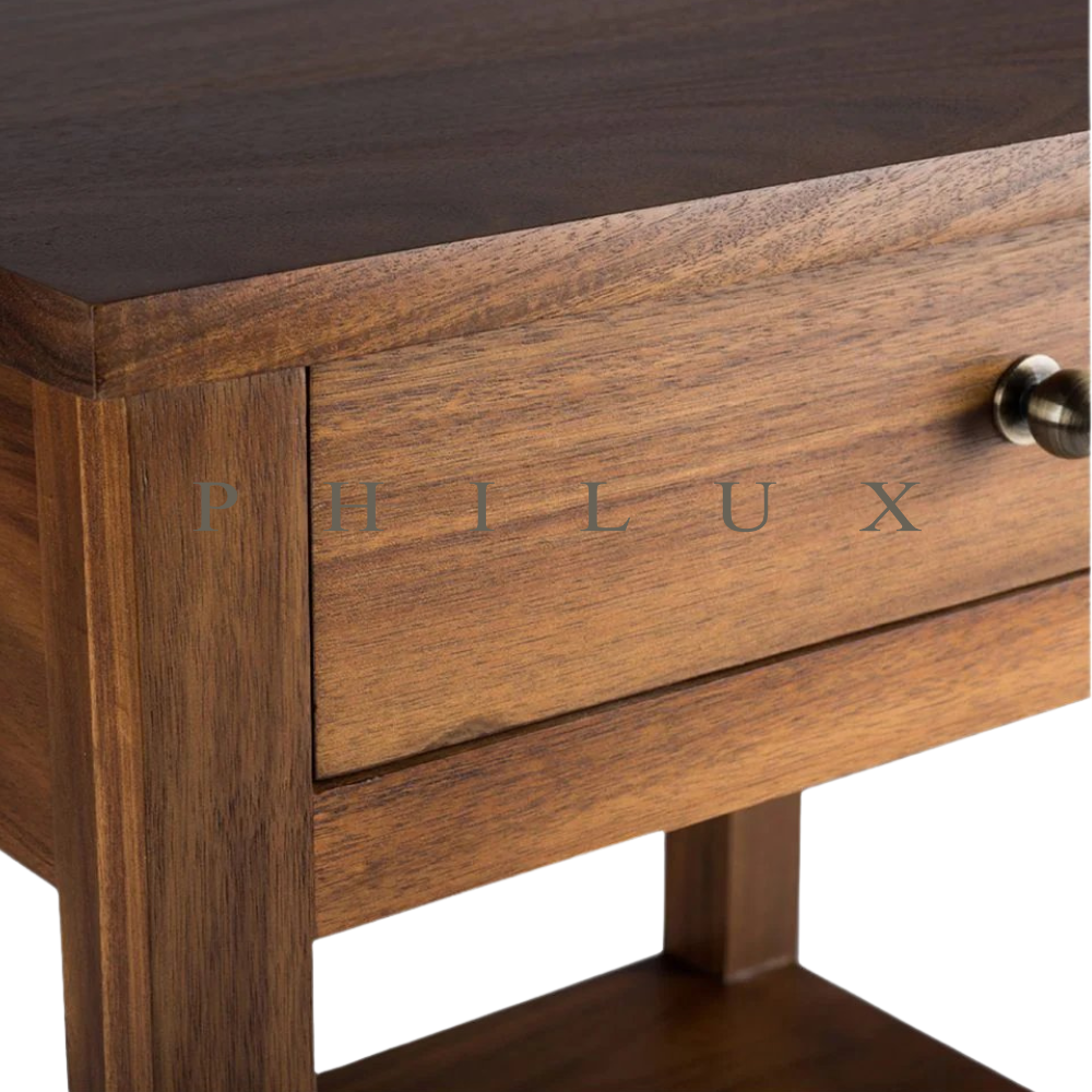Buy Philux Baja Night Table Solid Wood With Drawer & Shelf | Filipino ...