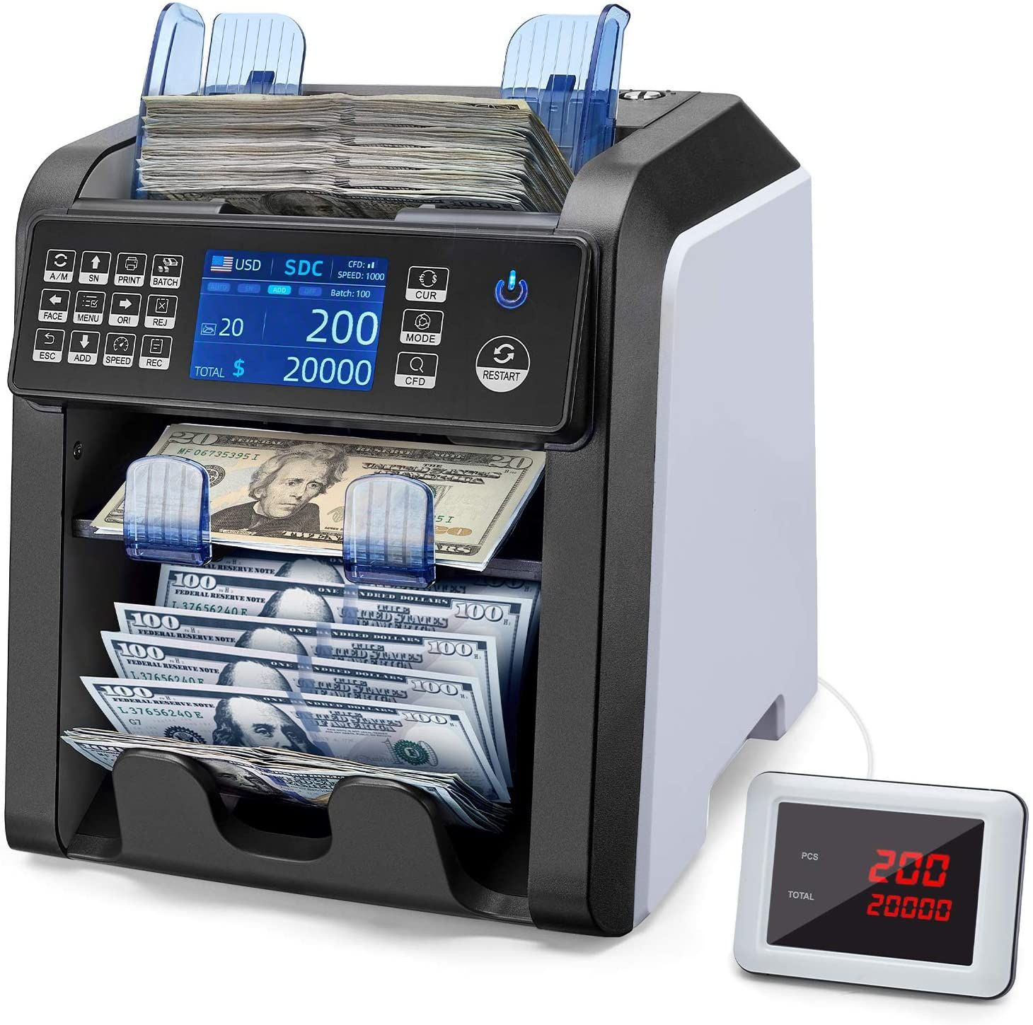 Buy Bill Counter Mix Currency Counter Machine Usd Eur Gbp Rub Thb Tft ...