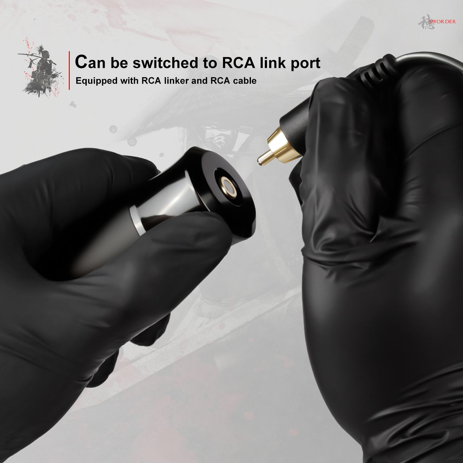 Buy Linetion Sworder #18500 Battery Rca Connector Wireless Tattoo Pen ...