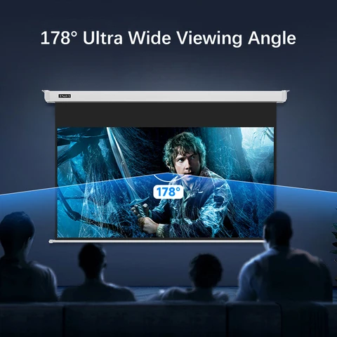 Buy 180 Inch Retractable Projection Screens 16:9 8k Grey Crystal Long ...