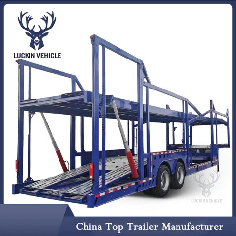 Buy 2/3axles Transport Tractor Towing Double Deck Hydraulic Lifting Car ...