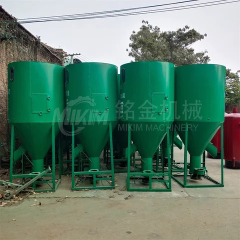 Buy Chicken Cattle Pig Farm Tmr Vertical Animal Feed Mixer And Crusher 1 Ton 1.5ton Grinding ...