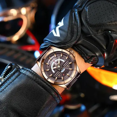 Buy Curren 8381 2024 High Quality Sport Men Watch Luxury Gold Business ...