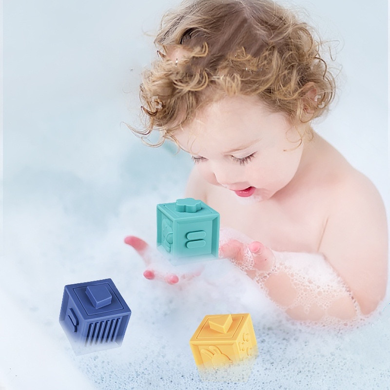 Buy Educational Childrens Soft Rubber Building Blocks Toys 12pcs Baby ...