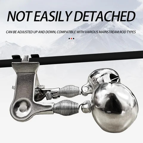 Buy Fishing Rod Alarm Bells Metal Fishing Bite Indicators Double Bells ...