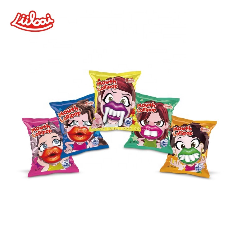 Buy Funy Cotton Mouth Shape Teeth Fruit Flavor Hard Toy Candy With ...