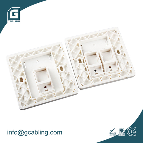 Buy Gcabling 2 Port Face Plate Modular Jack Face Plate Data Faceplate ...