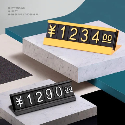 Buy Gold Arabic Numerals Price Tag Signs Mobile Phone Storage Price ...