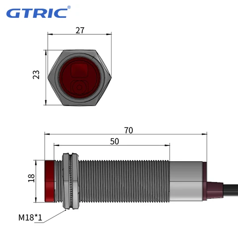 Buy Gtric Photoelectric Switch M18 Diffuse Reflection 10-30vdc Retro ...