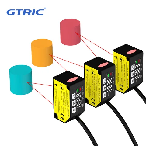 Buy Gtric Square Laser Distance Sensor Diffuse Reflection Photoelectric ...
