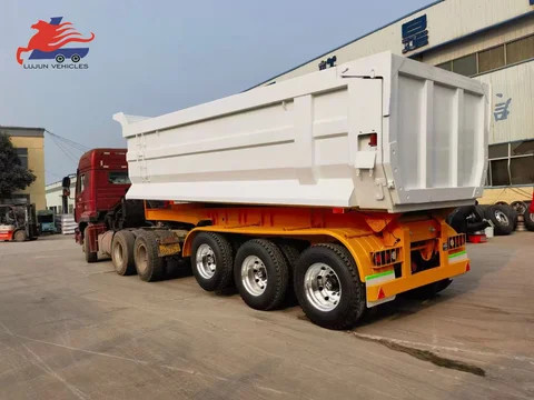 Buy Heavy Duty 25 Cbm 40 Cbm 3axles U Shaped End Rear Tipper Dumper ...