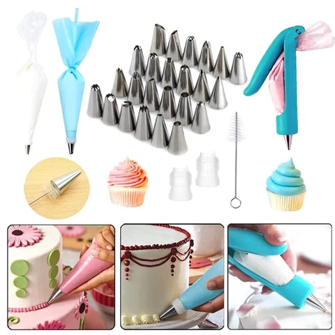 Buy Homesun 101 Piece Cake Turntable Set Flower Mounting Mouth Heart ...