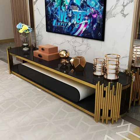 Buy Hotel Furniture Glass Tv Stand Tv Stand And Coffee Table Set Luxury ...