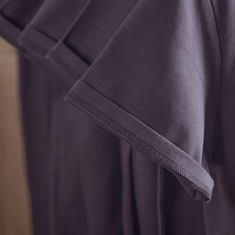 Buy Men Ladies Shirt 250gms T Shirt 100% Cotton T-shirt Morandi Purple ...