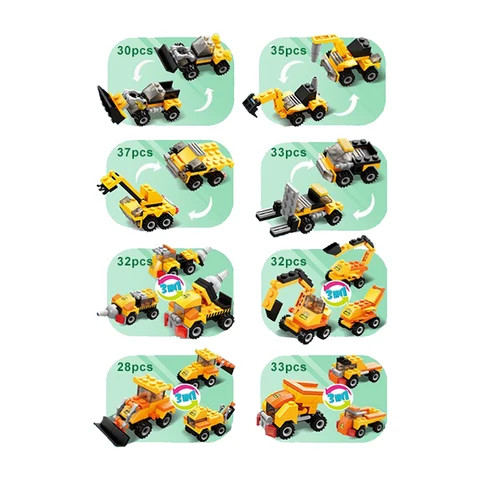 Buy Mini Engineer Truck Educational Construction Kits Diy Intelligent ...