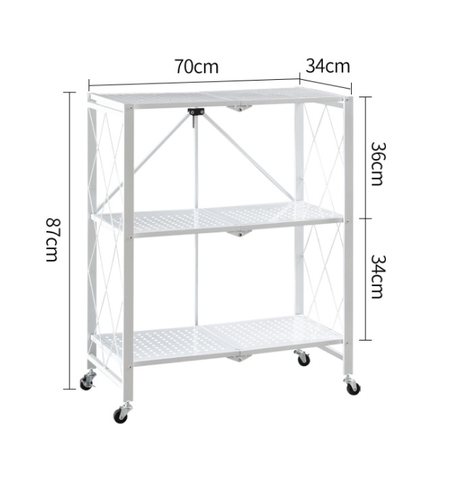 Buy Mobile Metal Foldable Kitchen Rack Storage Kitchen Rack Shelf from ...