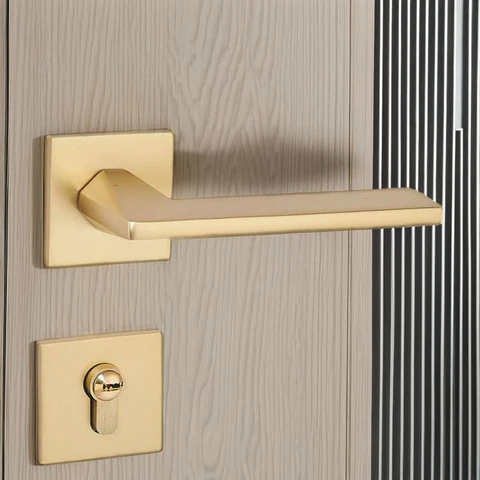 Buy Modern Silver Aluminum Key Lock Indoor Handle Elegant Access ...