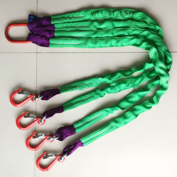 Buy Multi-legs Lifting Sling Polyester Webbing Sling With Hooks from ...