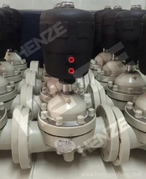 Buy Plastic Upvc, Cpvc, Pph, Pvdf, Frpp Actuated Diaphragm Valve Plastic Pvc from Henze Valves ...